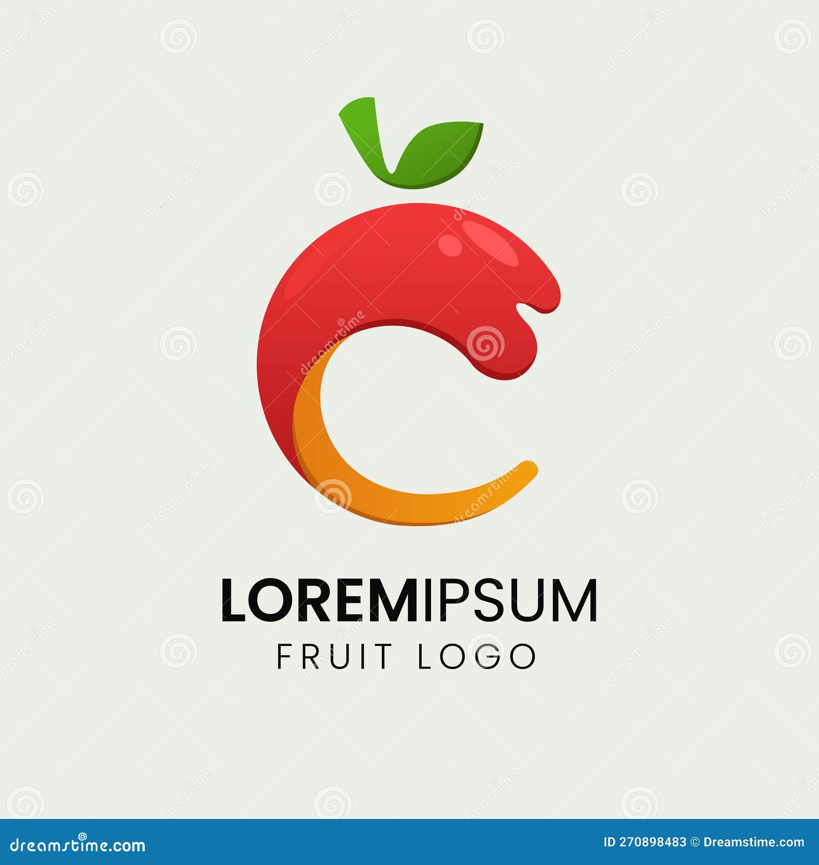 Modern Gradient Apple with Letter C Logo Design Template Stock Vector ...