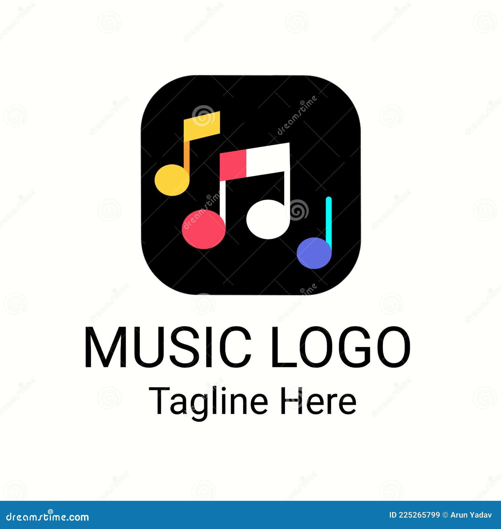 Modern Gradient Colour Music Logo Vector. Stock Illustration ...