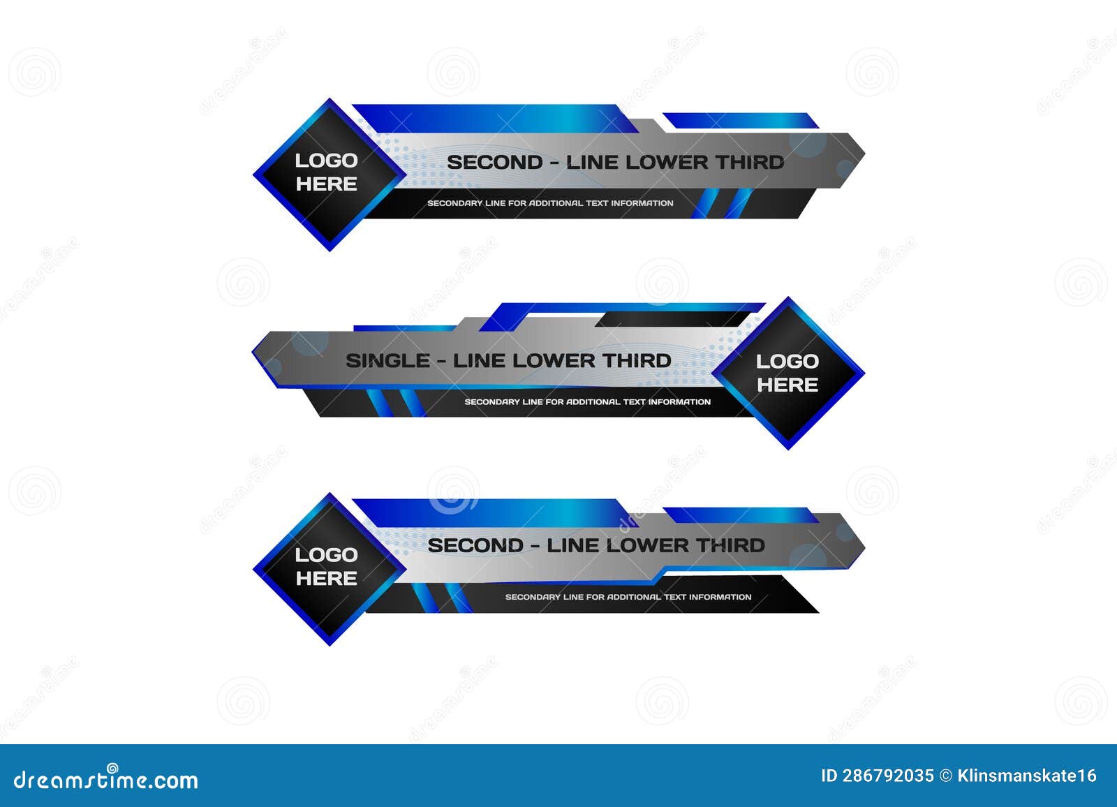 Modern Gradient Geometric Lower Third Banner Interface Design Concept ...