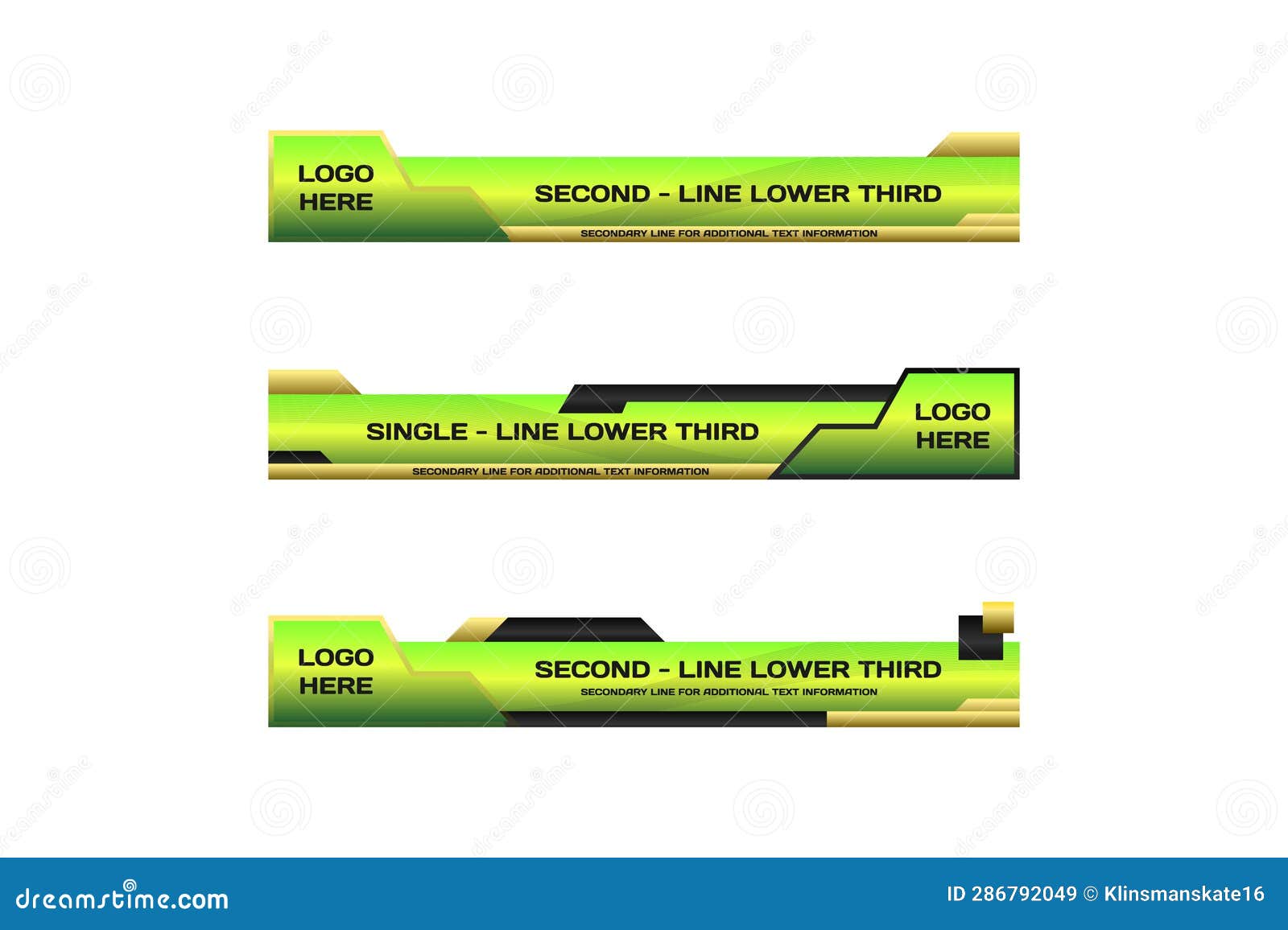 Modern Gradient Geometric Lower Third Banner Interface Design Template ...