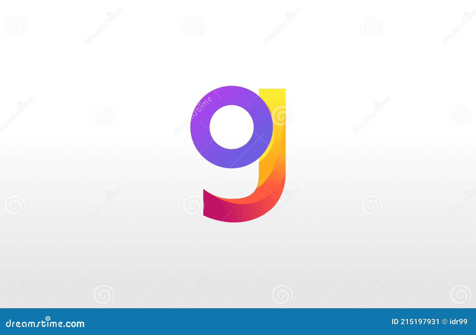 Modern Gradient Logo Letter G Lowercase Vector Stock Illustration ...