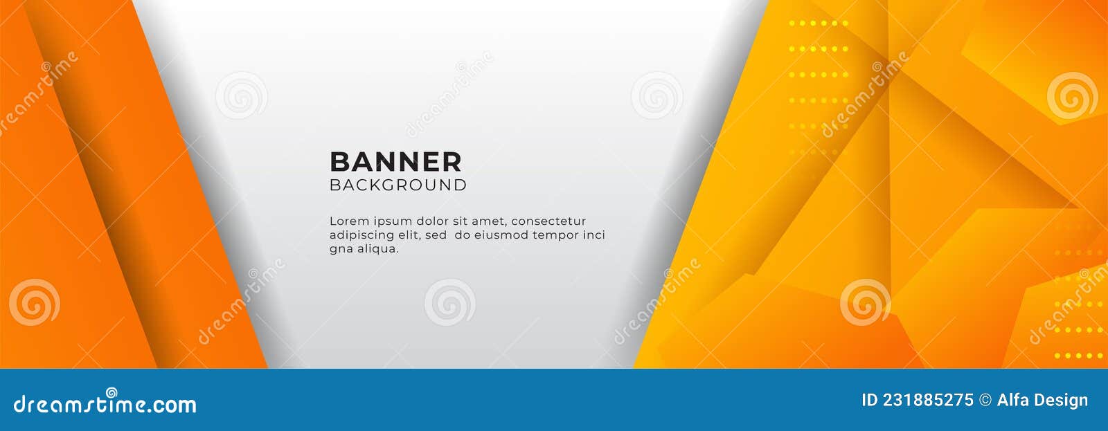 Modern Gradient Orange and Yellow Abstract Banner Background Design ...