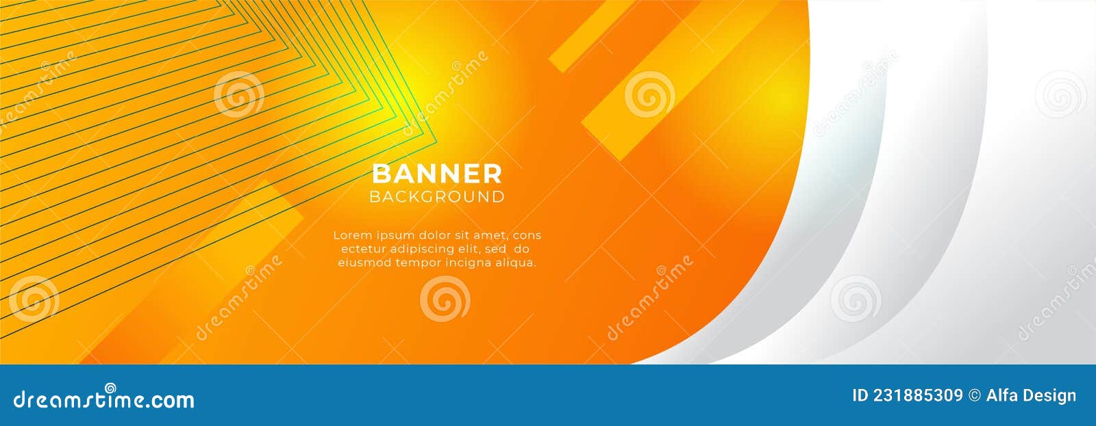 Modern Gradient Orange and Yellow Abstract Banner Background Design ...