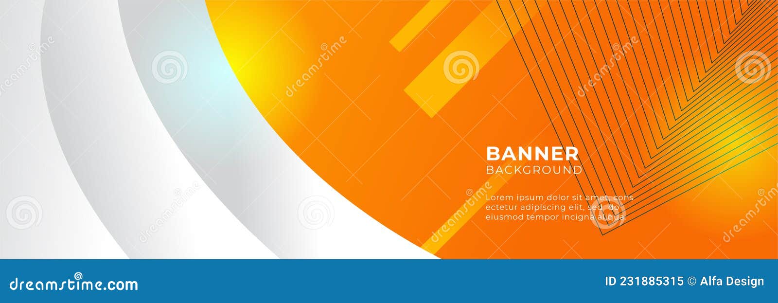 Modern Gradient Orange and Yellow Abstract Banner Background Design ...