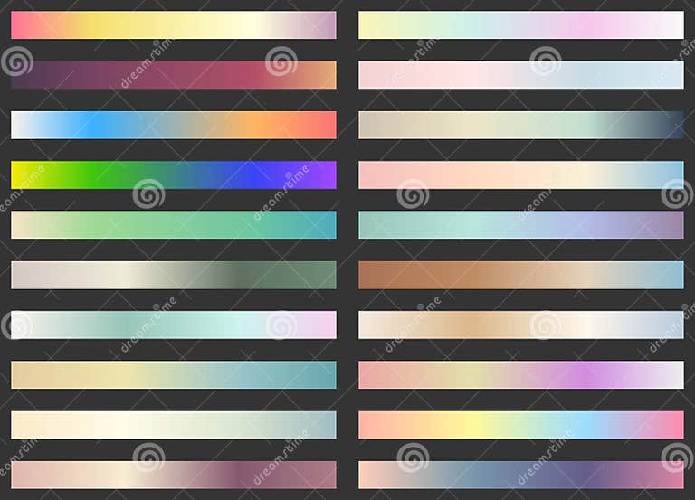Modern Gradient Pastel Color Palette. Vector Eps 10 Stock Vector ...