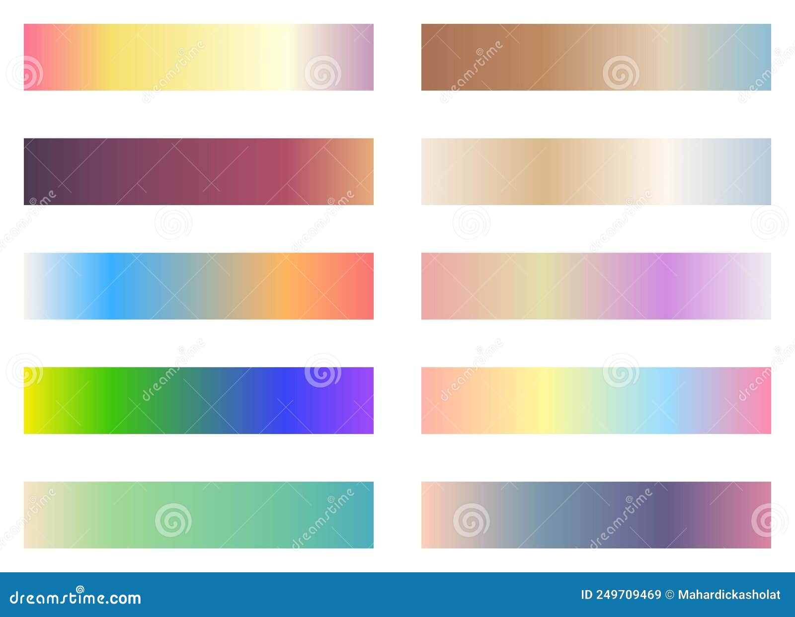 Modern Gradient Pastel Color Paletter. Vector Eps 10 Stock Vector ...