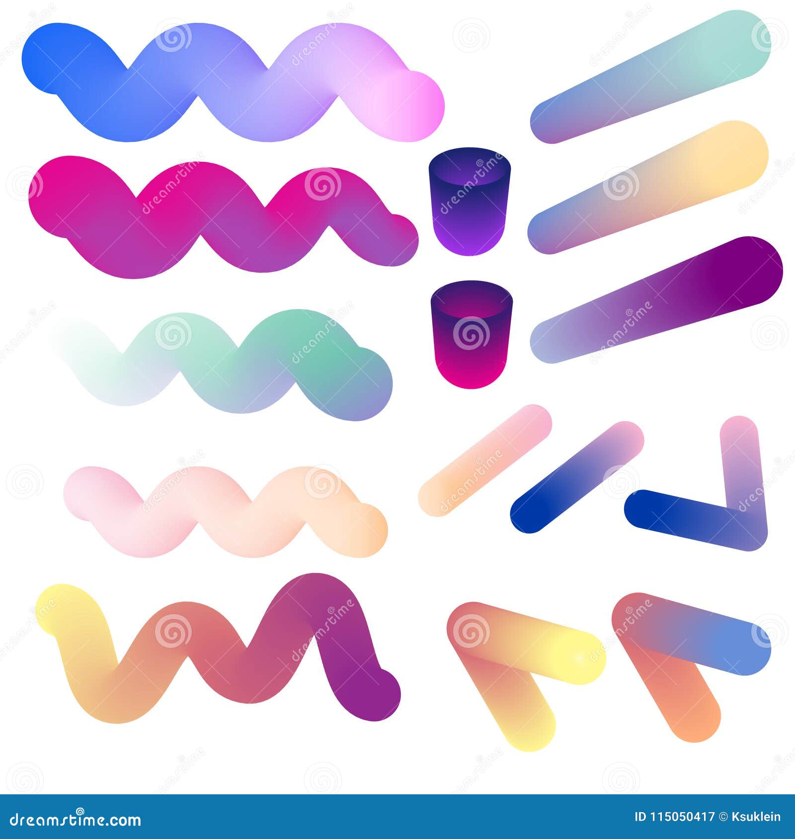 Modern Gradient Shapes. Vector Collection for Trendy Design Stock ...