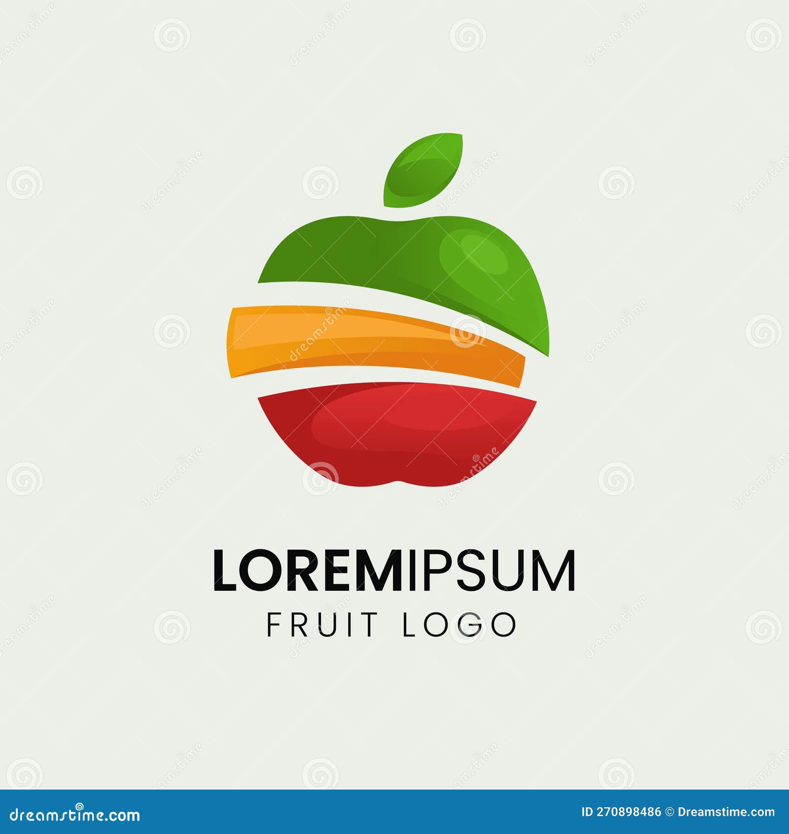 Modern Gradient Slice of Apple Logo Design Template Stock Vector ...
