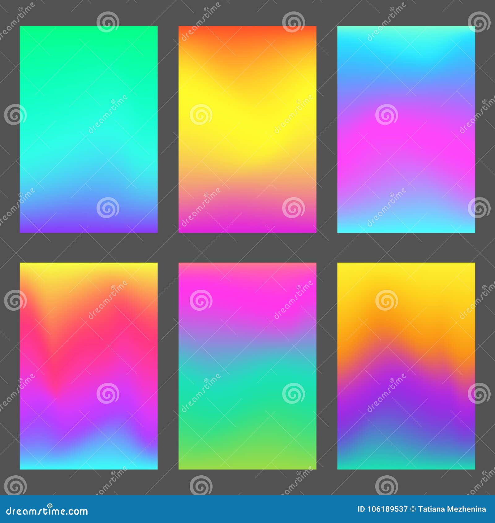 Modern Gradients Smartphone Screen Backgrounds Stock Illustration ...