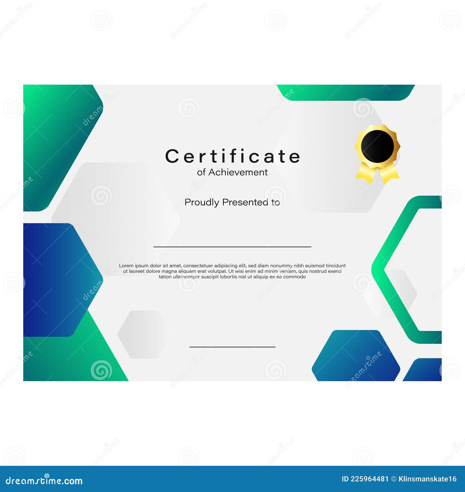 Modern Graduation Certificate Template Concept Design Stock Vector ...