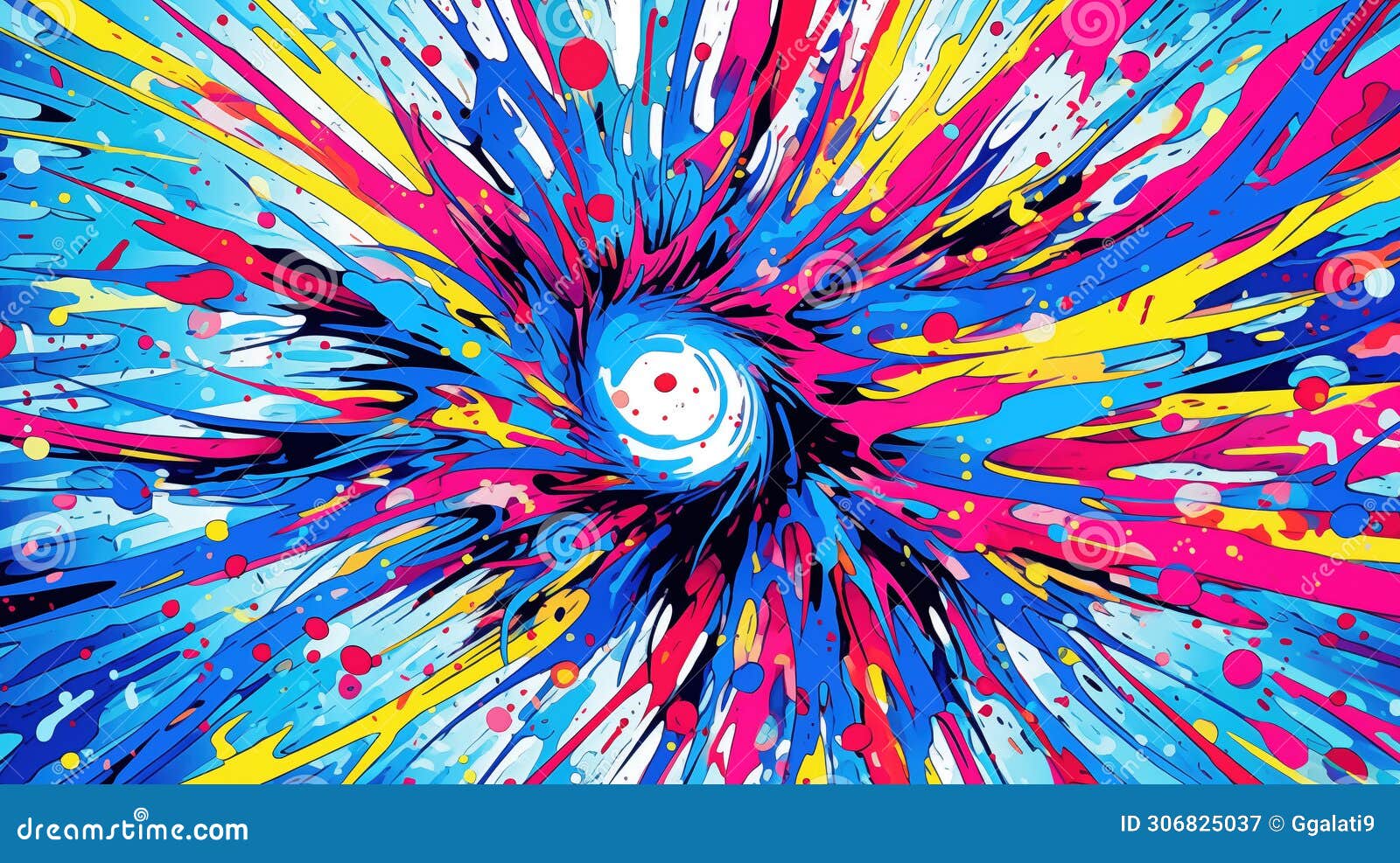 Modern Graffiti Inspired Circle with Splash Effect, Wallpaper Design ...