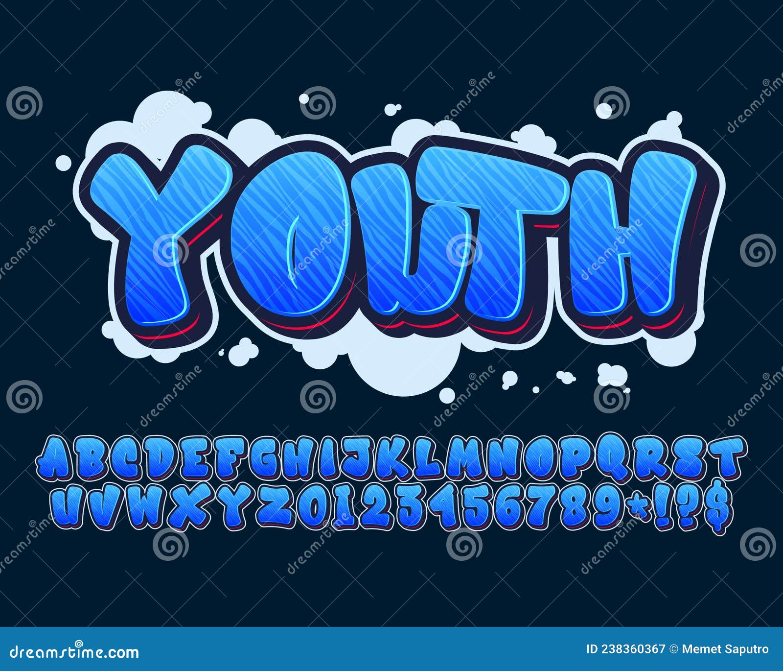 Urban Street Graffiti Font Design Stock Vector - Illustration of ...