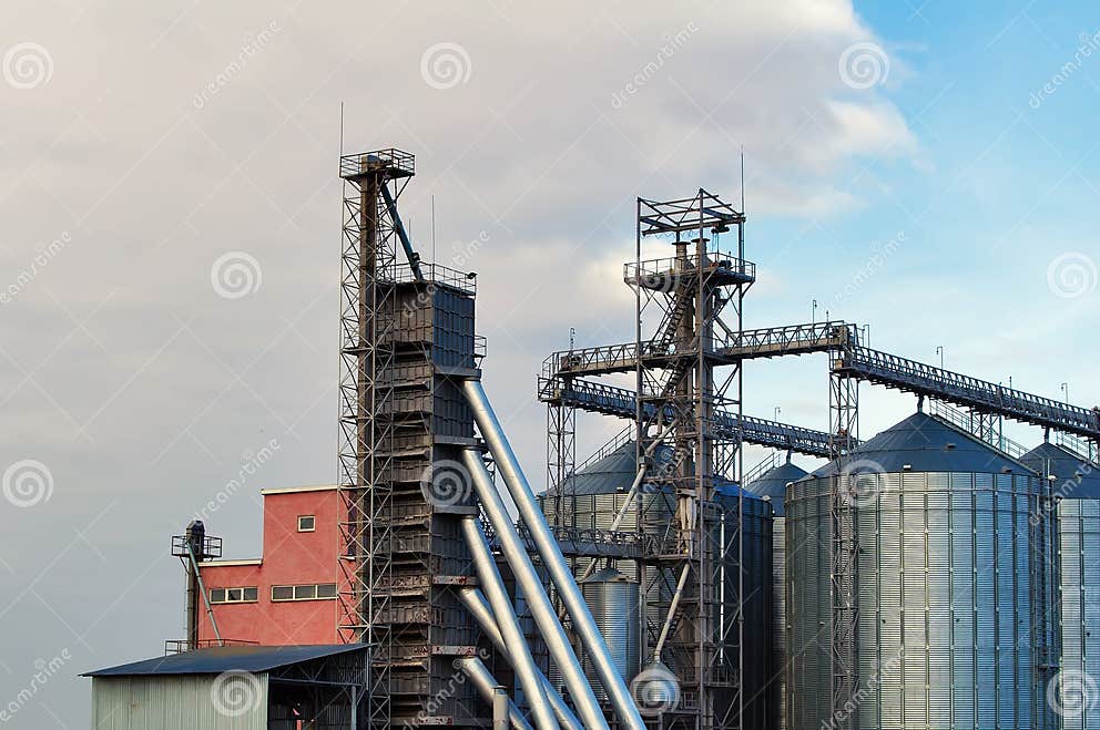 Modern granary stock image. Image of grain, building - 17937657