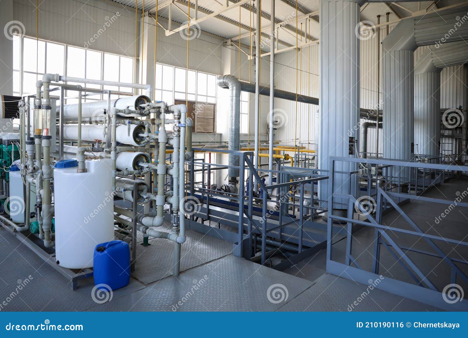 Modern Granary with Different Equipment, Inside View Stock Photo ...