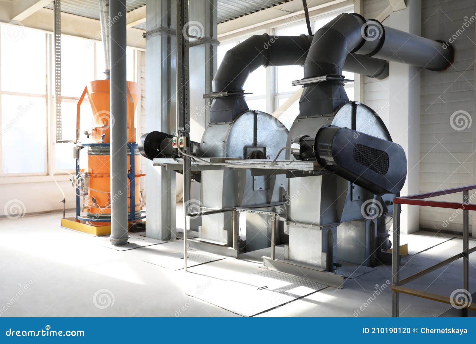 Modern Granary with Different Equipment, Inside View Stock Photo ...