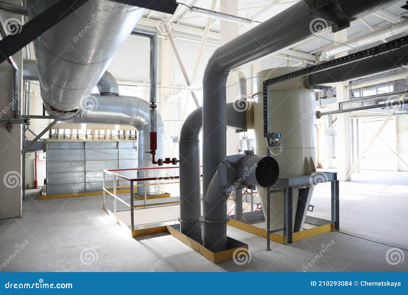 Modern Granary with Different Equipment, Inside View Stock Photo ...