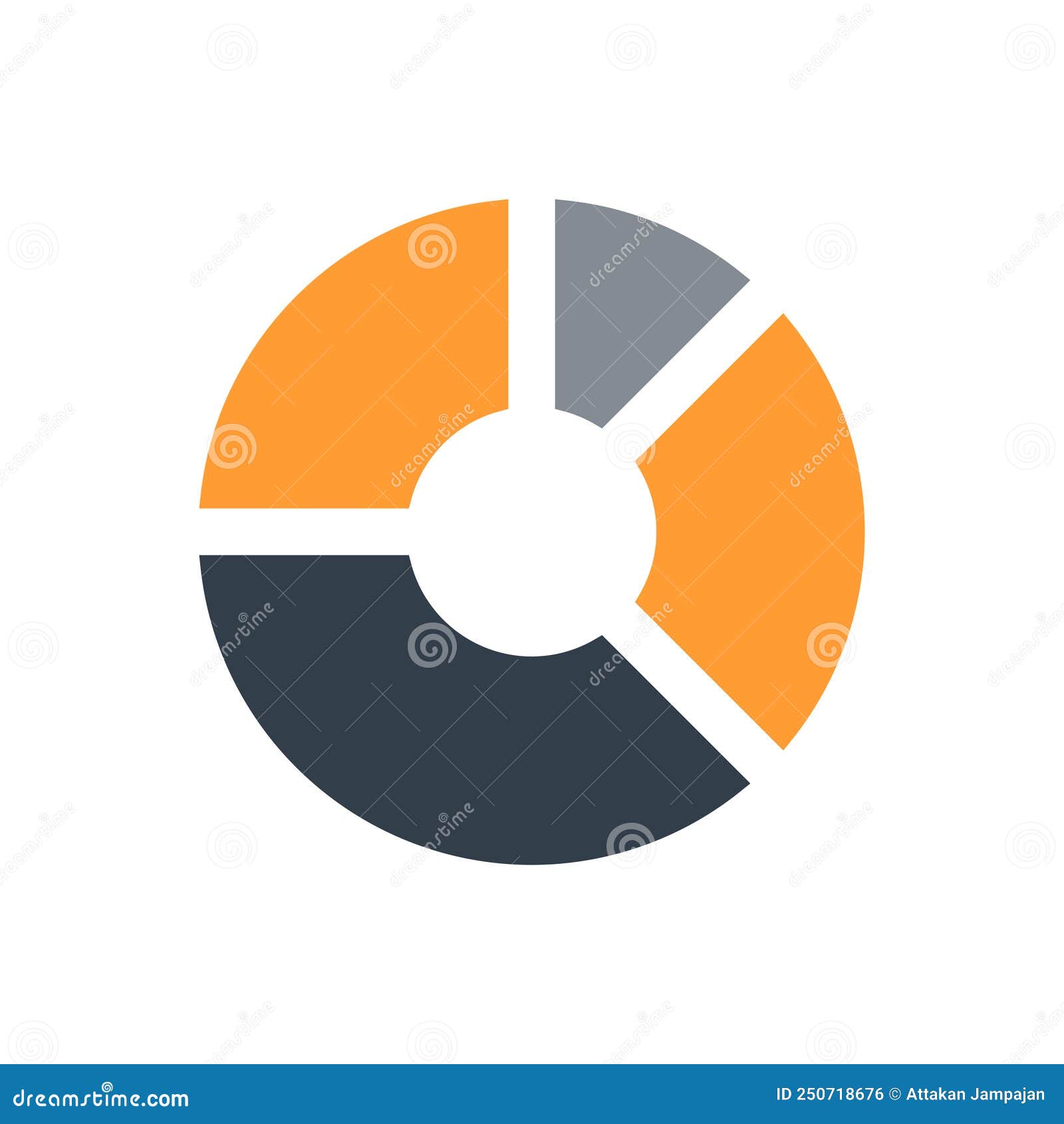 Pie Chart Icon, Vector and Illustration. Stock Vector - Illustration of ...