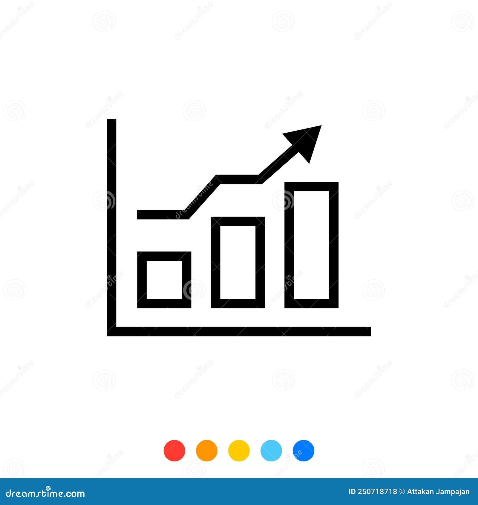 Graph Chart Icon, Vector and Illustration. Stock Vector - Illustration ...