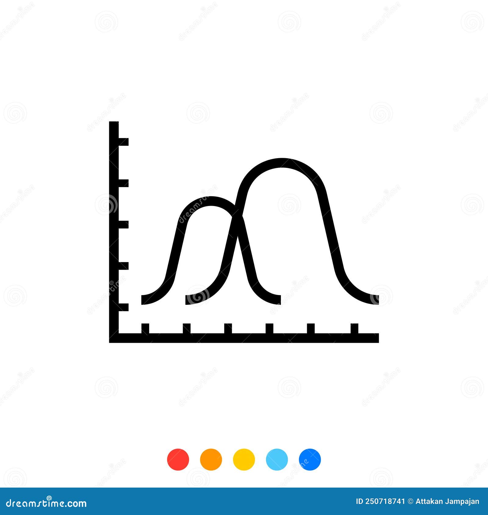 Graph Chart Icon, Vector and Illustration. Stock Vector - Illustration ...