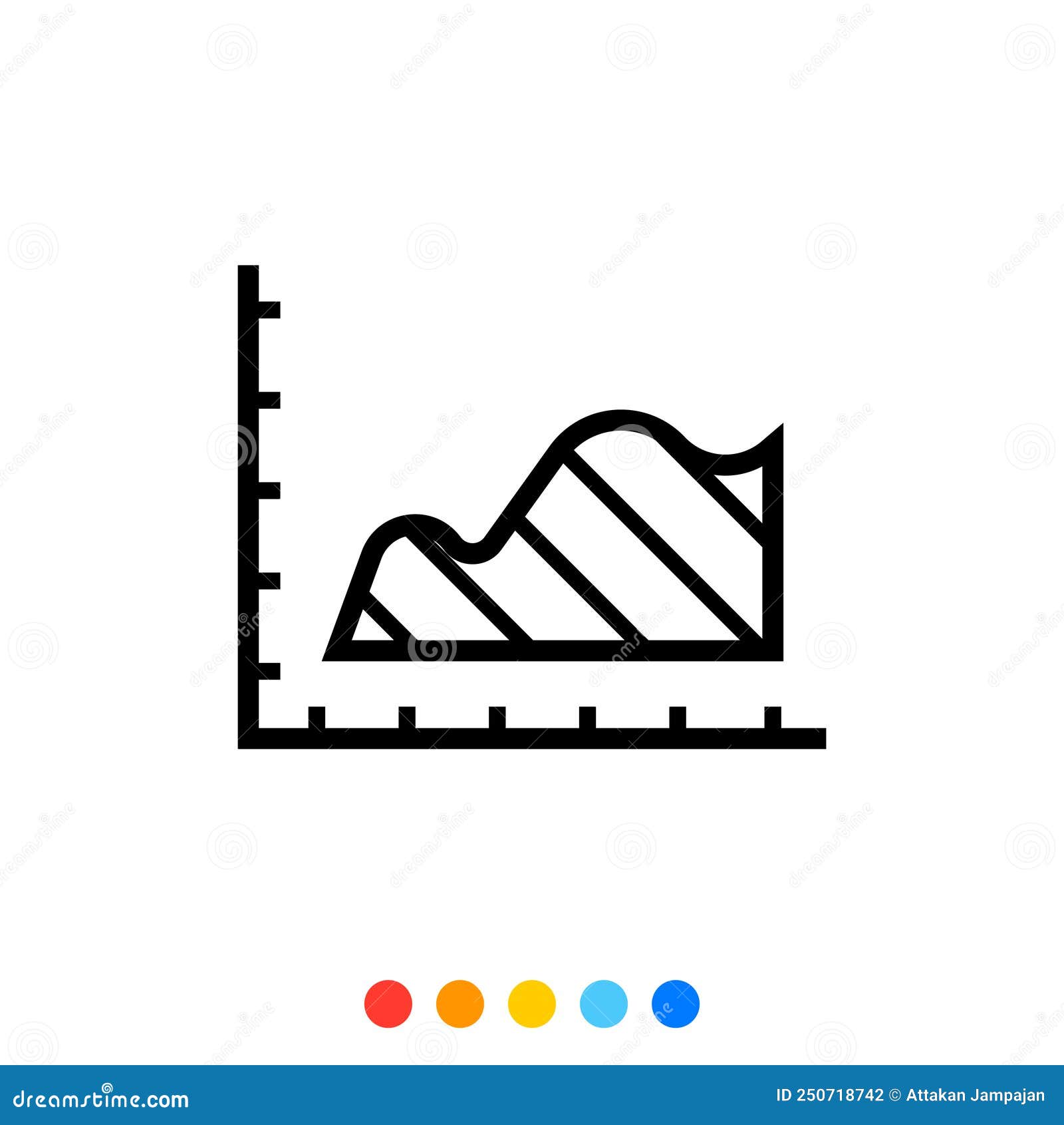 Graph Chart Icon, Vector and Illustration. Stock Vector - Illustration ...