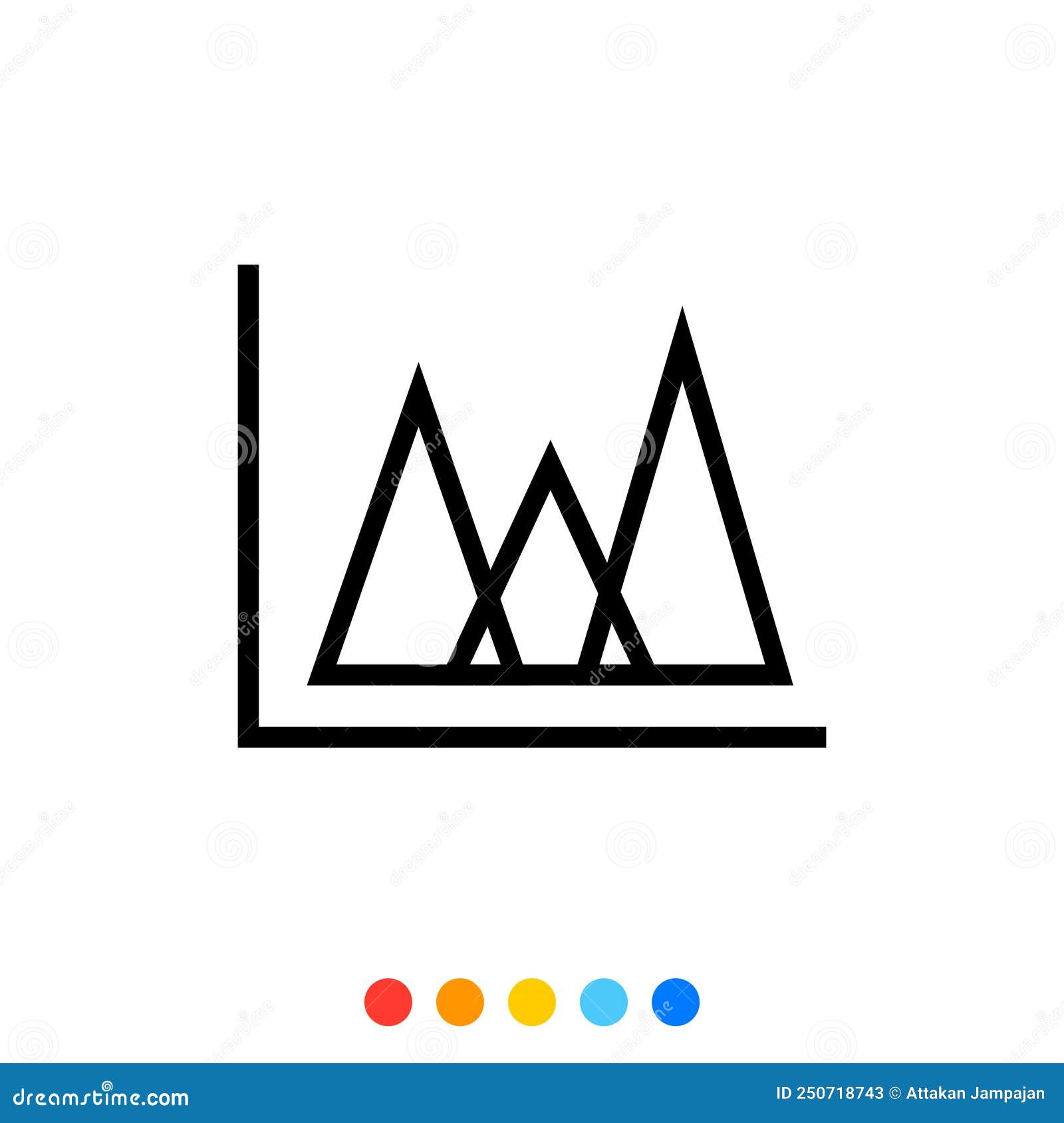 Graph Chart Icon, Vector and Illustration. Stock Vector - Illustration ...