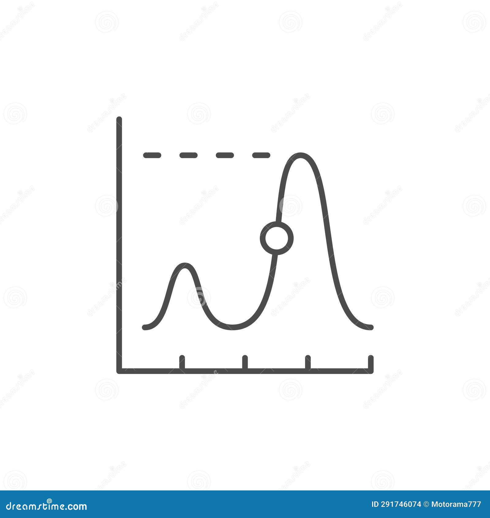 Modern Graph Line Outline Icon Stock Vector - Illustration of ...