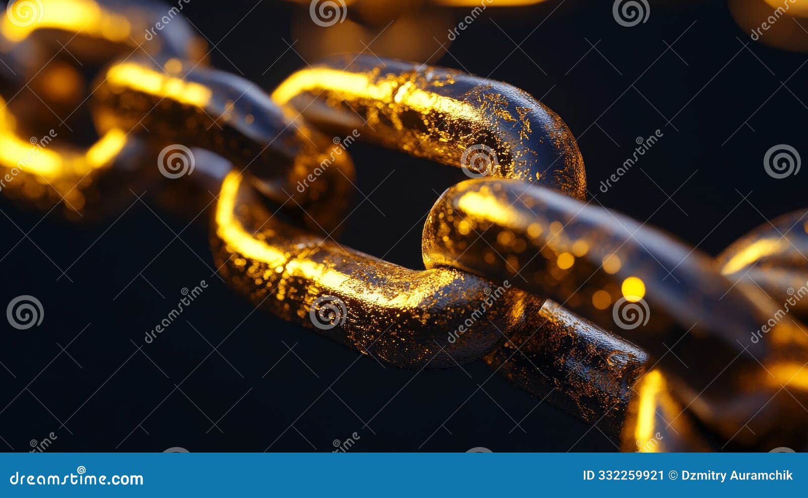 Modern Graphic of a Chain or Link Portrayed in 3D Stock Illustration ...