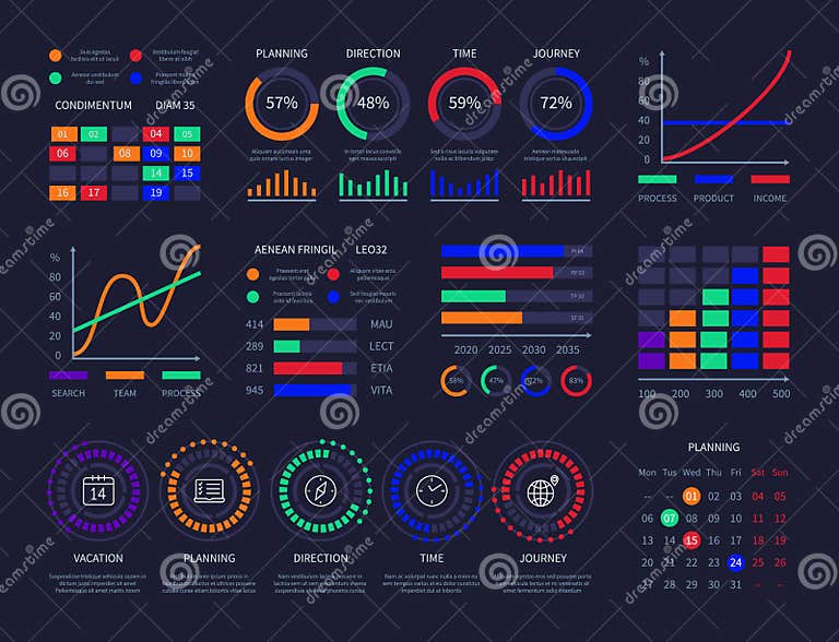 Modern Graphic Data Chart Infographic Dashboard Design Template Info ...