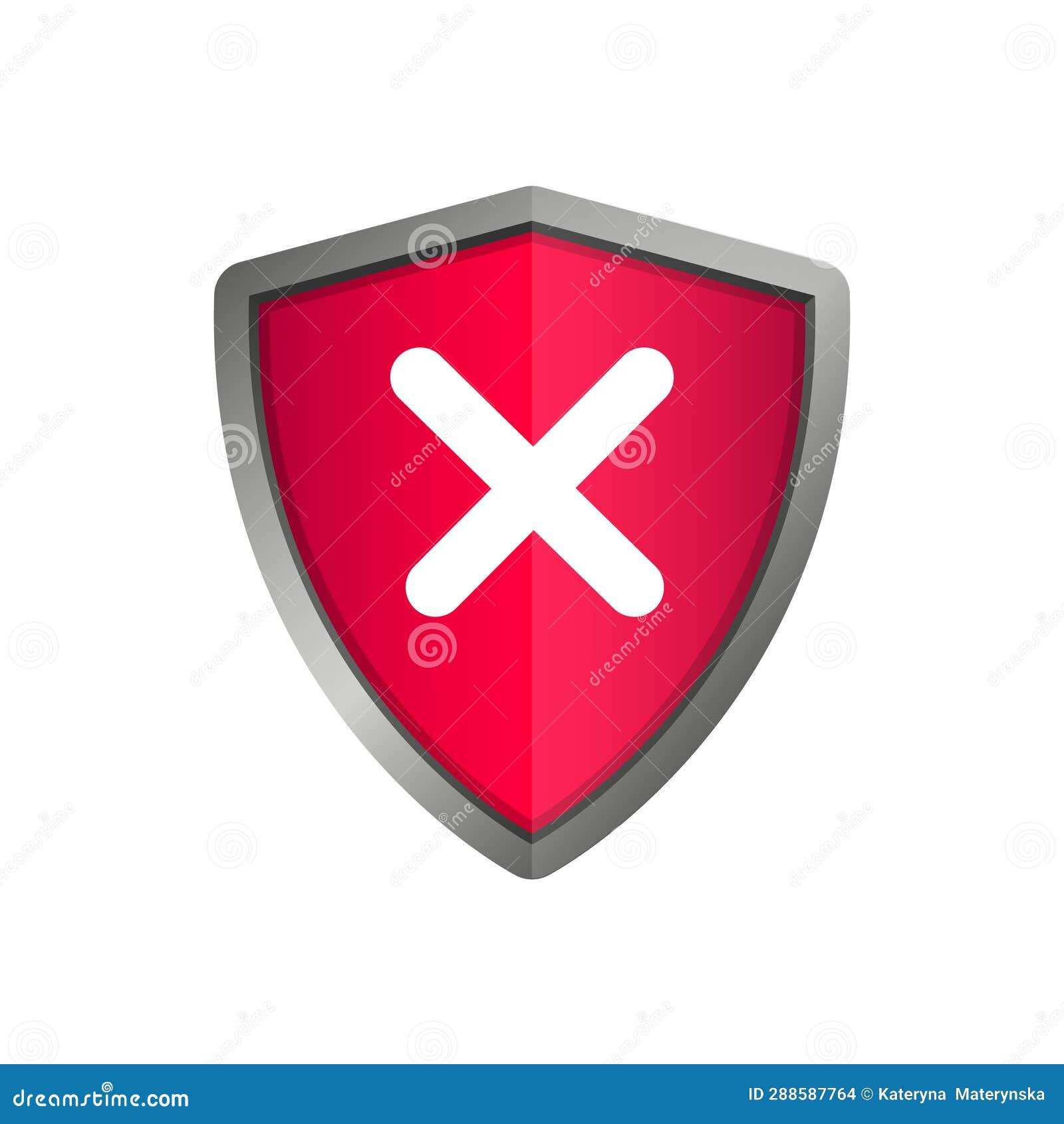 Modern Graphic Design Elements. Vector Red Shield. Protection Shield ...