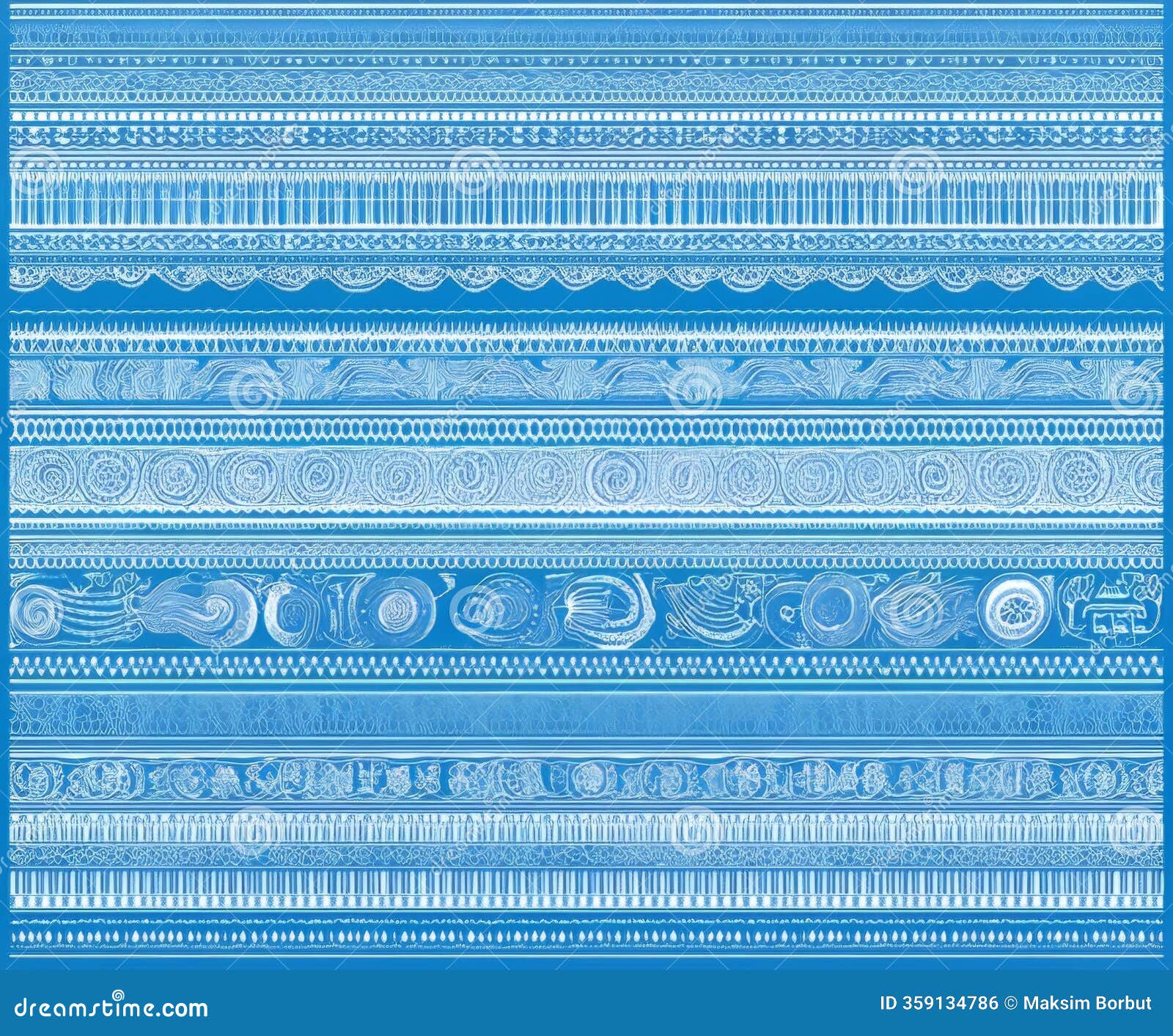 A Modern Graphic Seamless Pattern Featuring an Abstract Blue and White ...