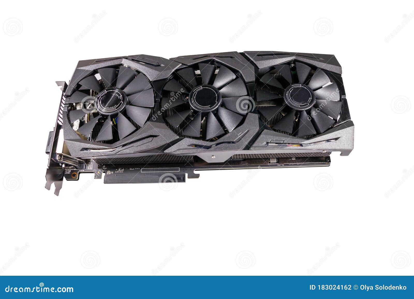 Modern Graphic Video Card Isolated on White Background Stock Photo ...