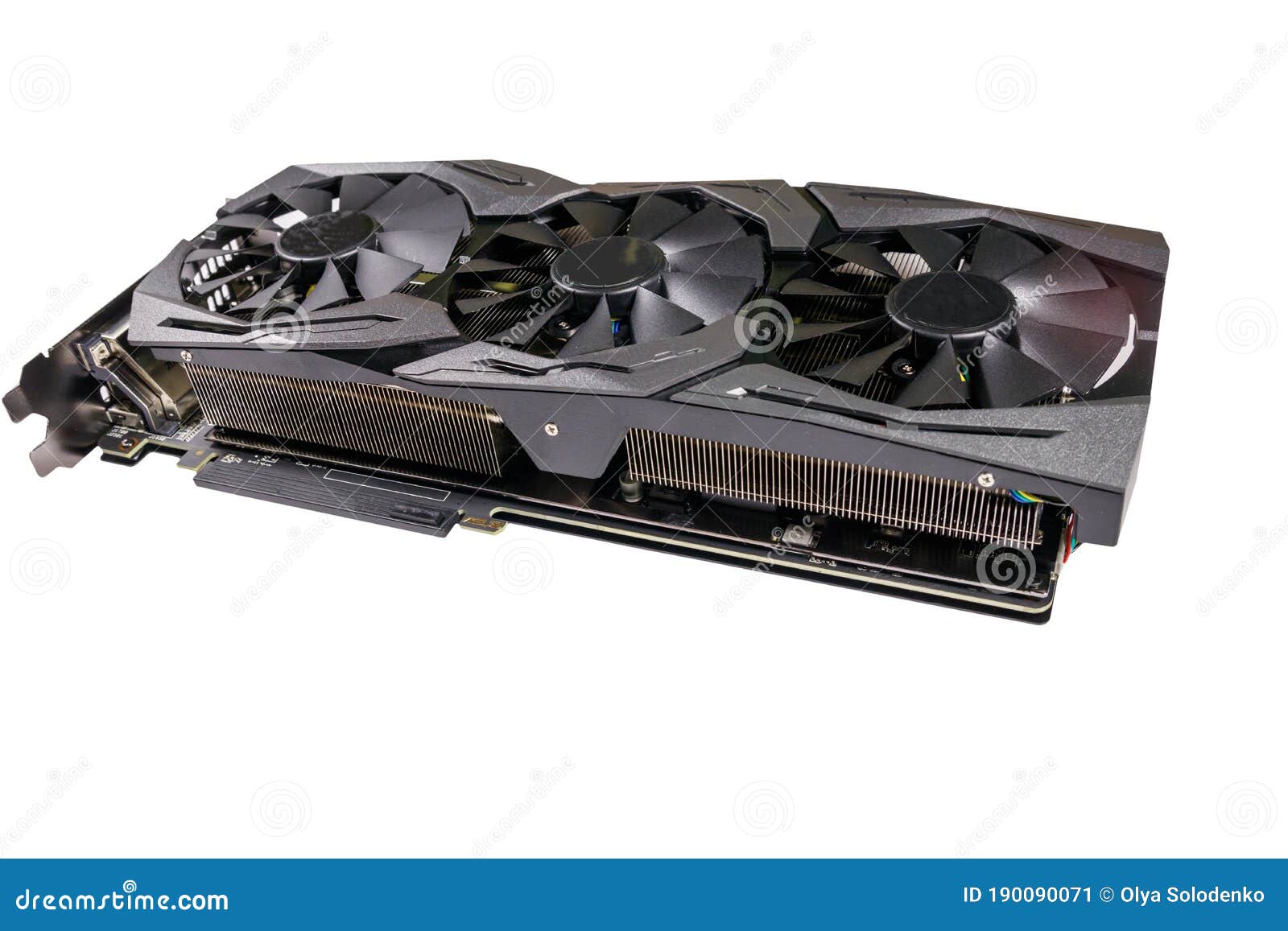 Modern Graphic Video Card Isolated on White Background Stock Image ...