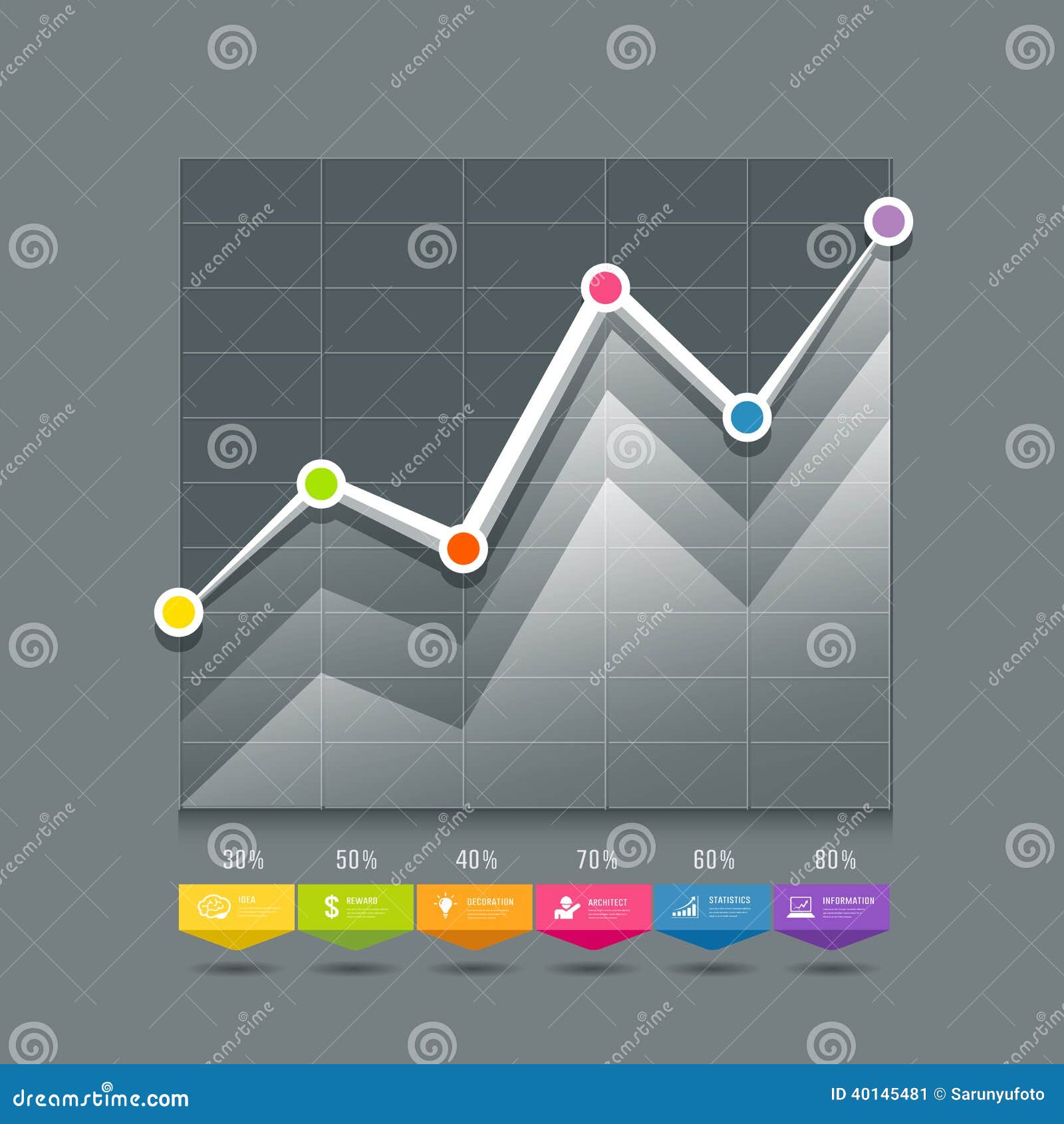 Modern Graphs Info-graphic and Icons Design Stock Vector - Illustration ...