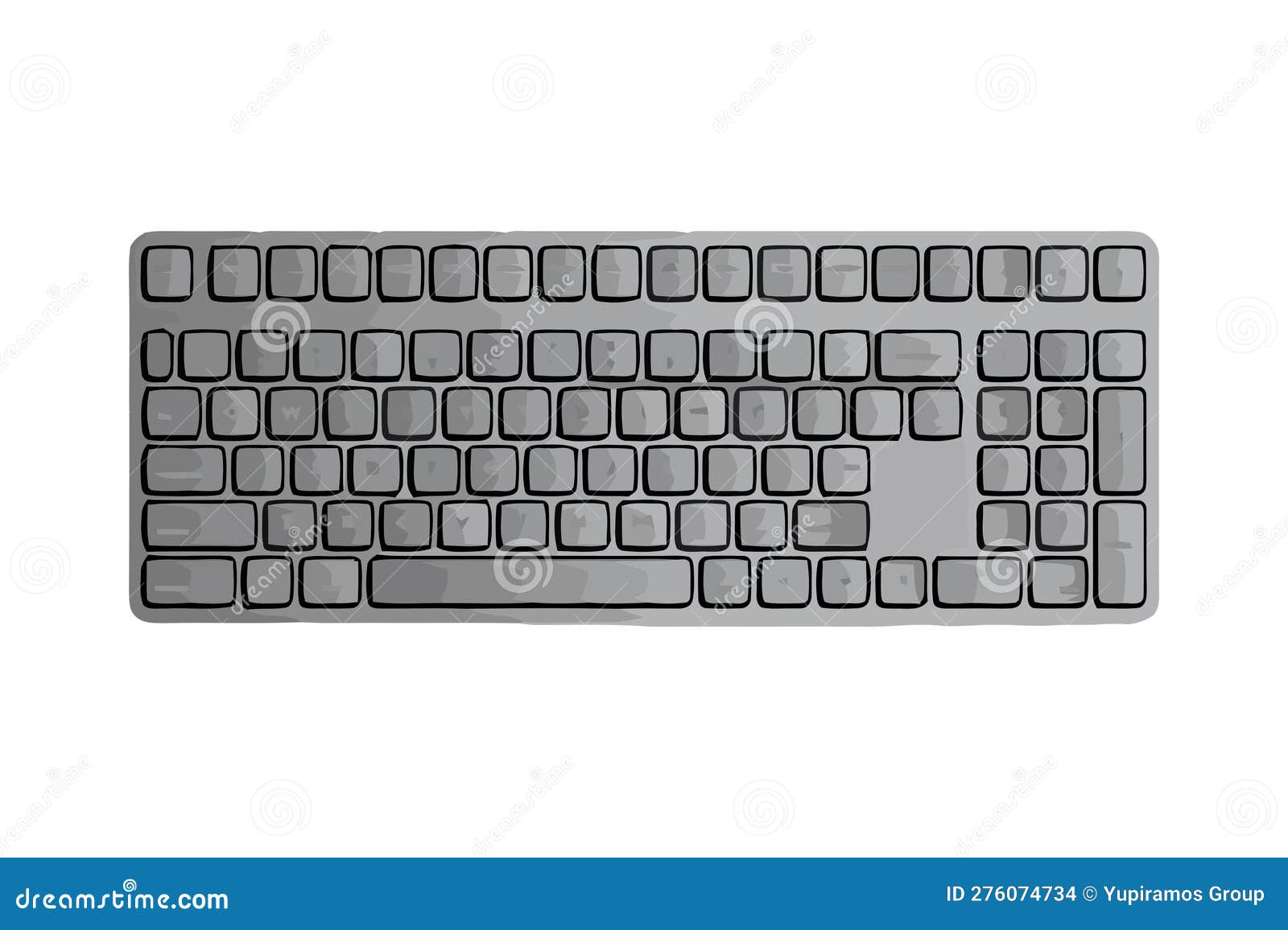 Modern Gray Keyboard Tech Device Stock Vector - Illustration of ...