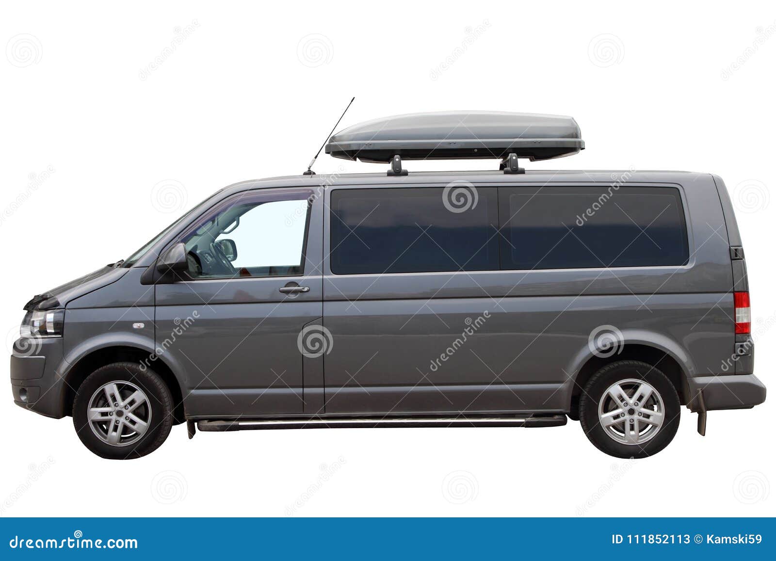 Modern gray minivan. stock image. Image of gray, maneuverable - 111852113
