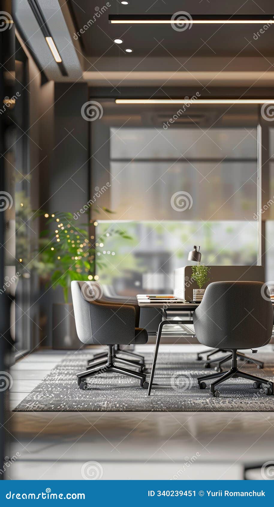 Modern Gray Office Design with Interactive Setup for European and ...