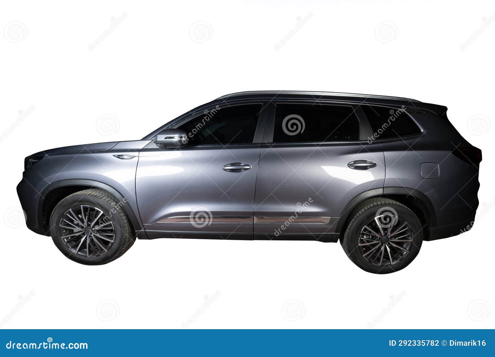 Modern gray suv car stock photo. Image of silver, isolated - 292335782