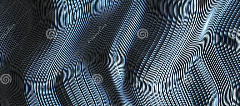 Modern Gray Wavy Pattern Wide Background. Stock Illustration ...