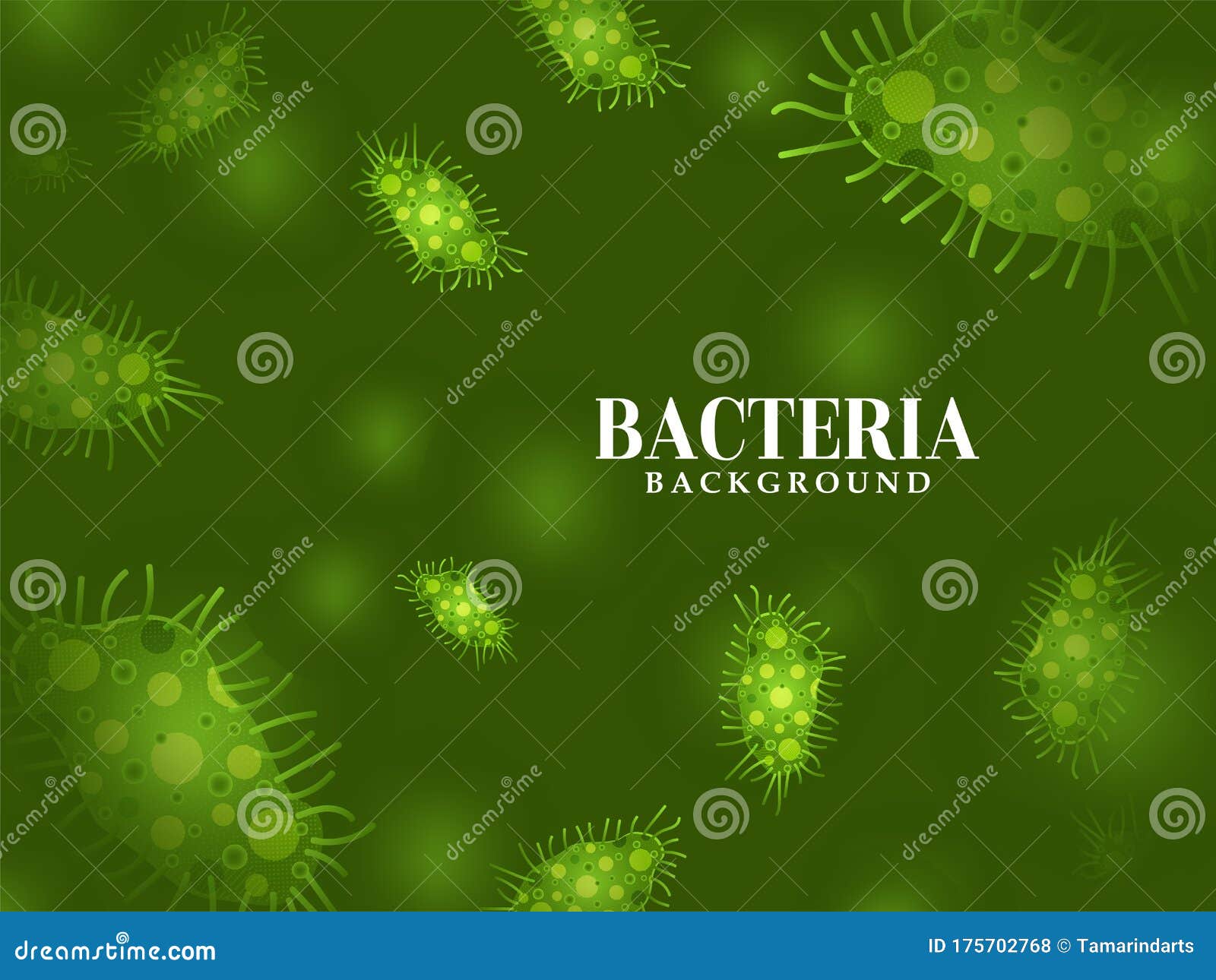 Modern Green Bacteria Background Stock Vector - Illustration of ...