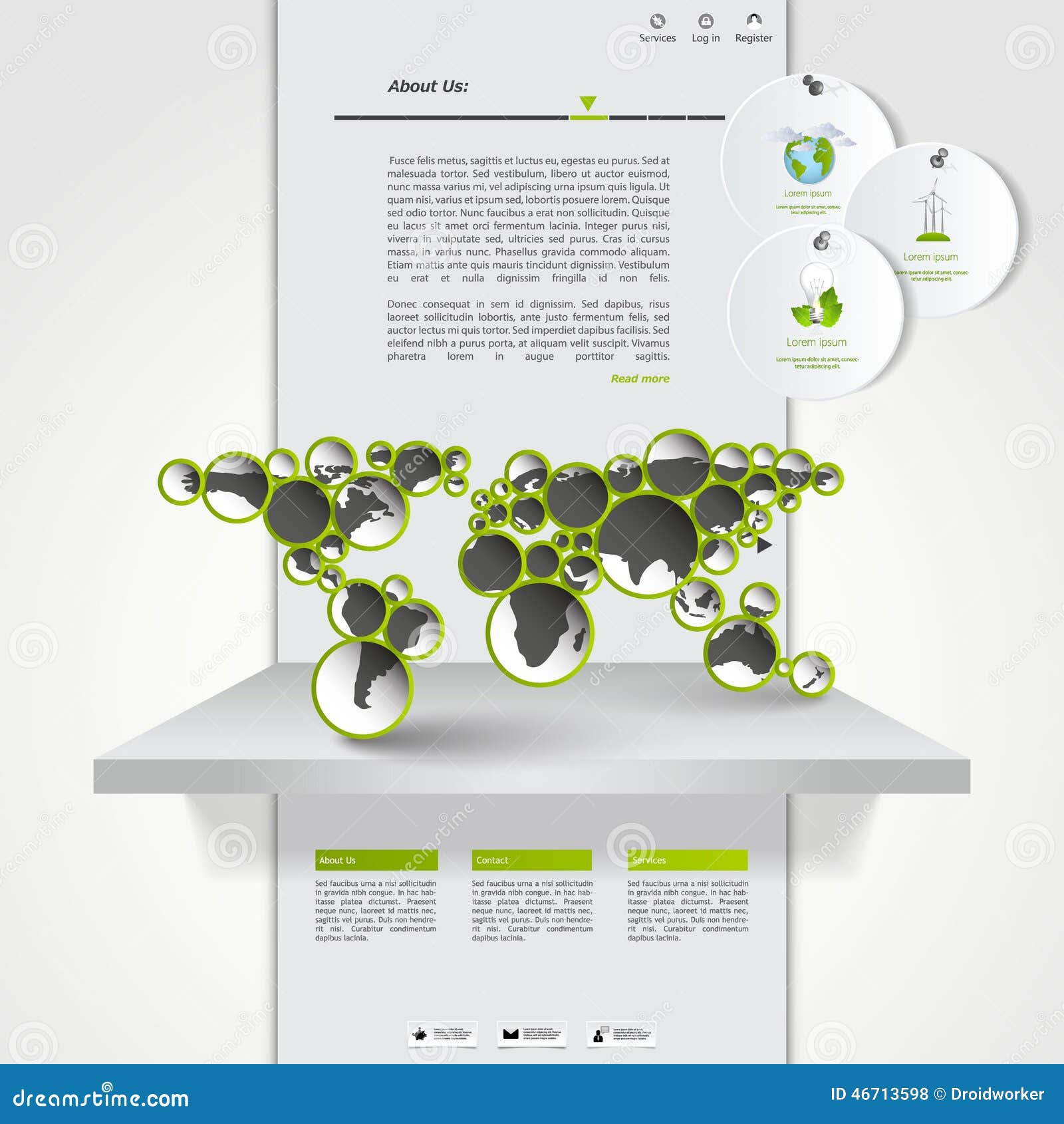 Modern green eco website stock vector. Illustration of icon - 46713598