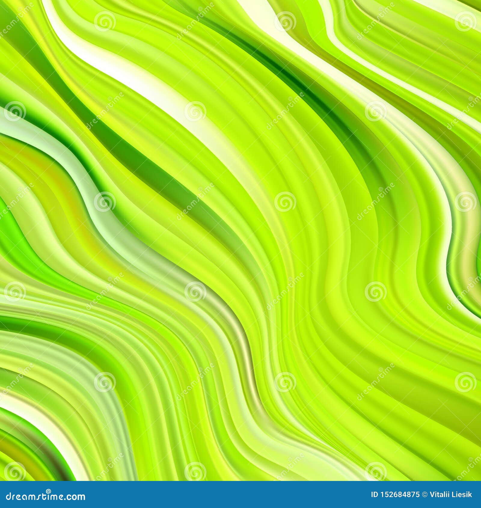 Modern Green Flow Poster. Wave Liquid Shape Color Background. Art ...