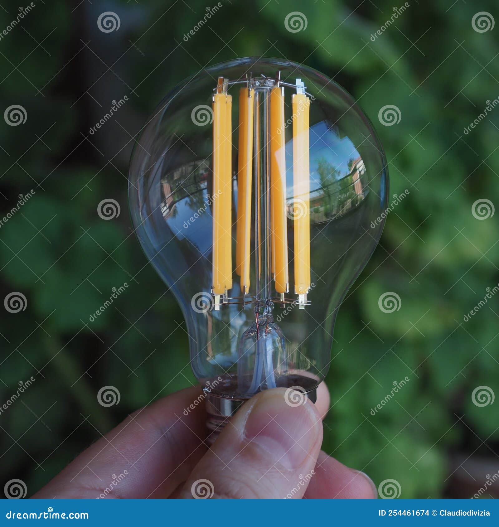 Modern green led bulb stock photo. Image of bulb, light - 254461674