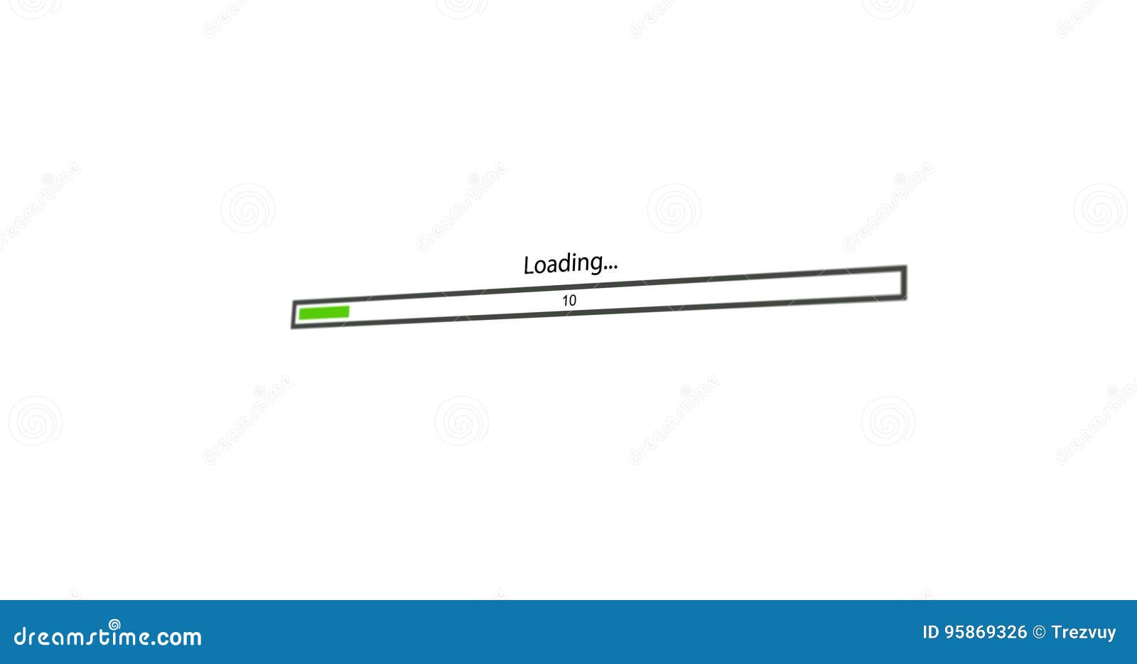 Modern Green Loading Bar on White Background Stock Illustration ...