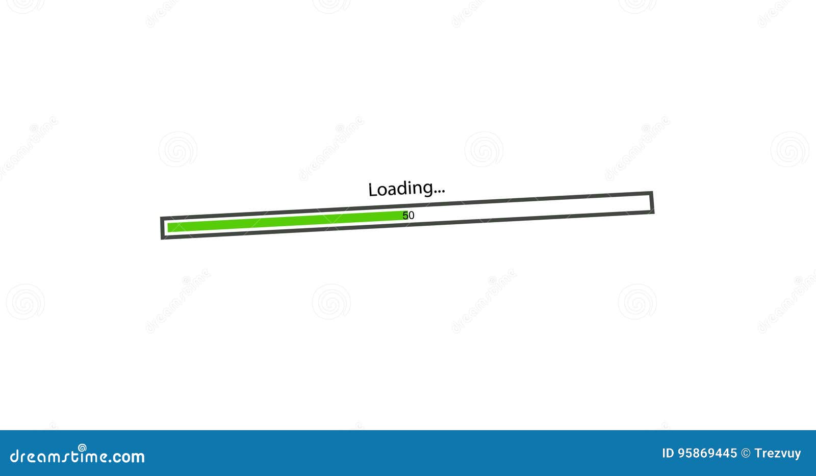 Modern Green Loading Bar on White Background Stock Illustration ...