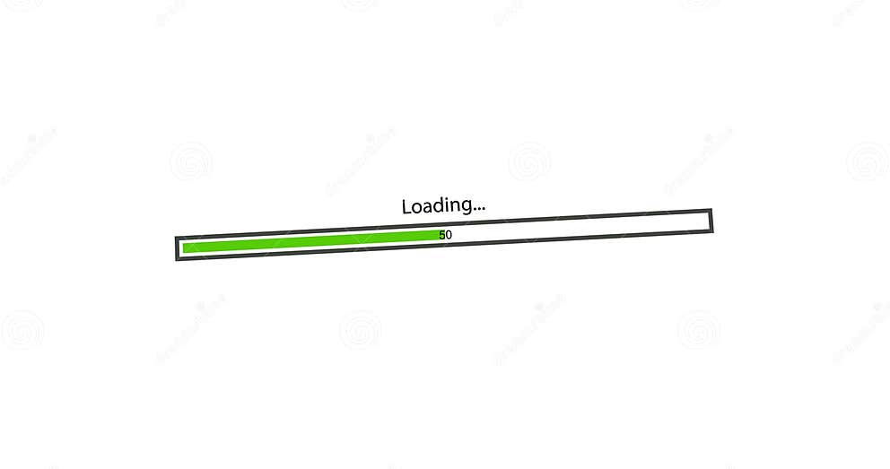 Modern Green Loading Bar on White Background Stock Illustration ...