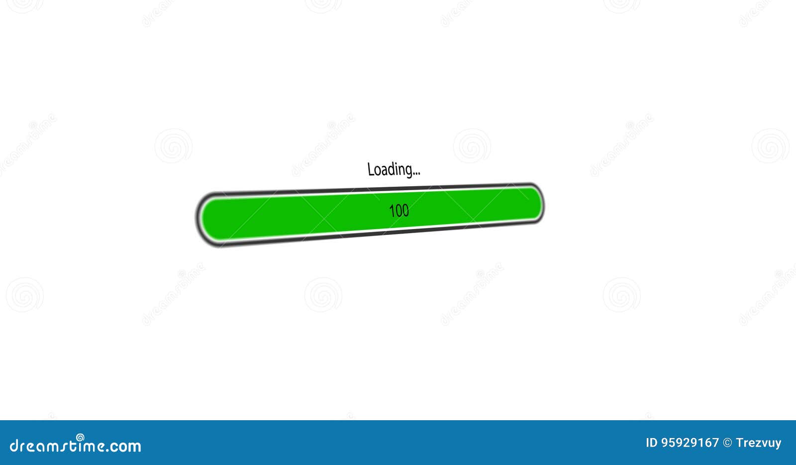 Modern Green Loading Bar on White Background Stock Illustration ...