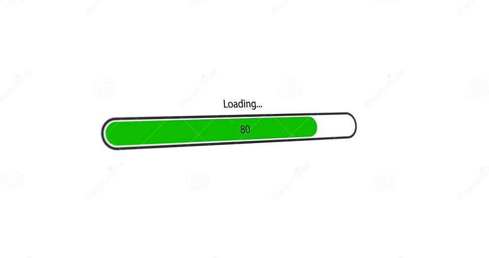 Modern Green Loading Bar on White Background Stock Illustration ...