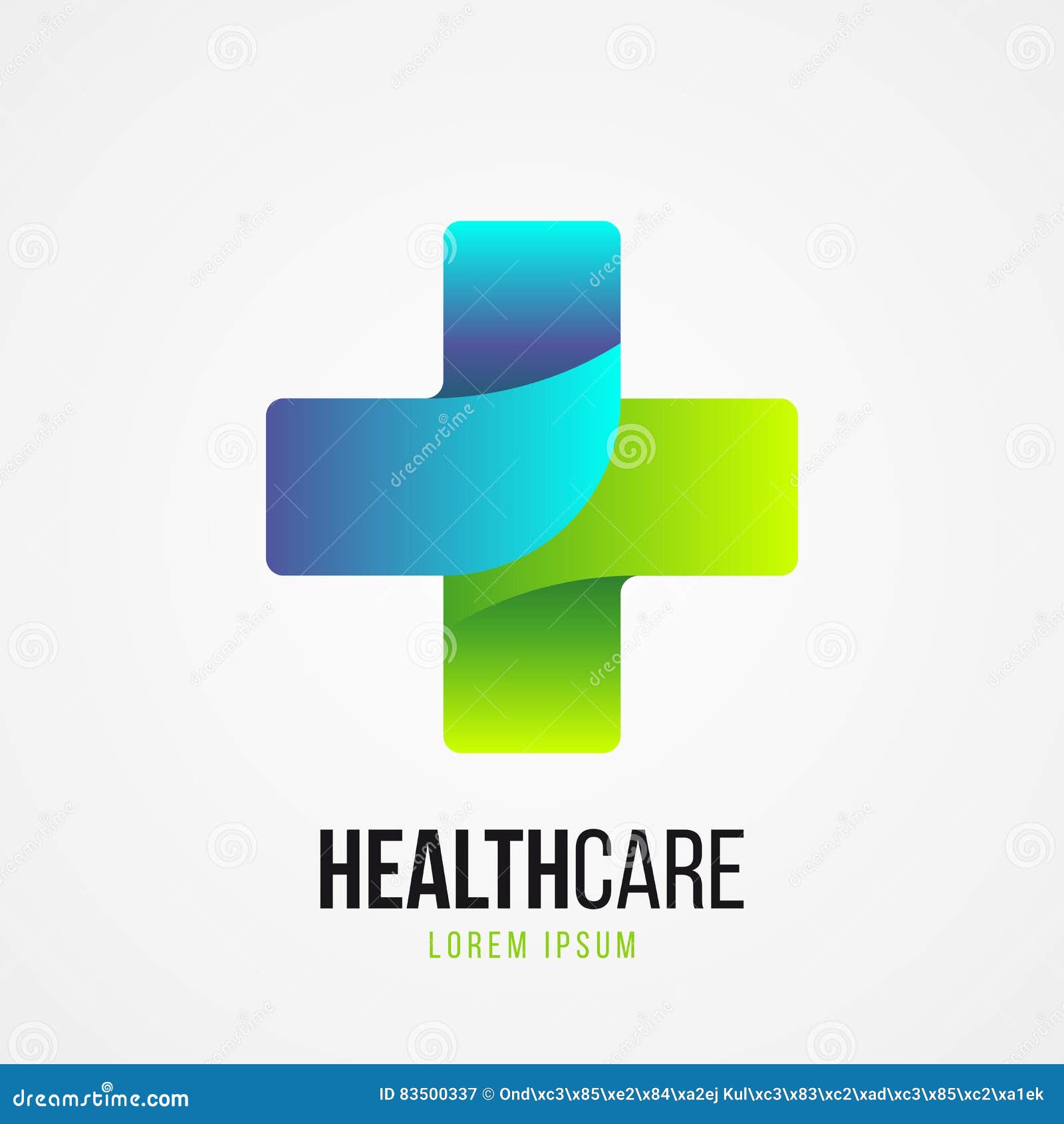 Modern Green Medical Cross Symbol. Vector Stock Vector - Illustration ...