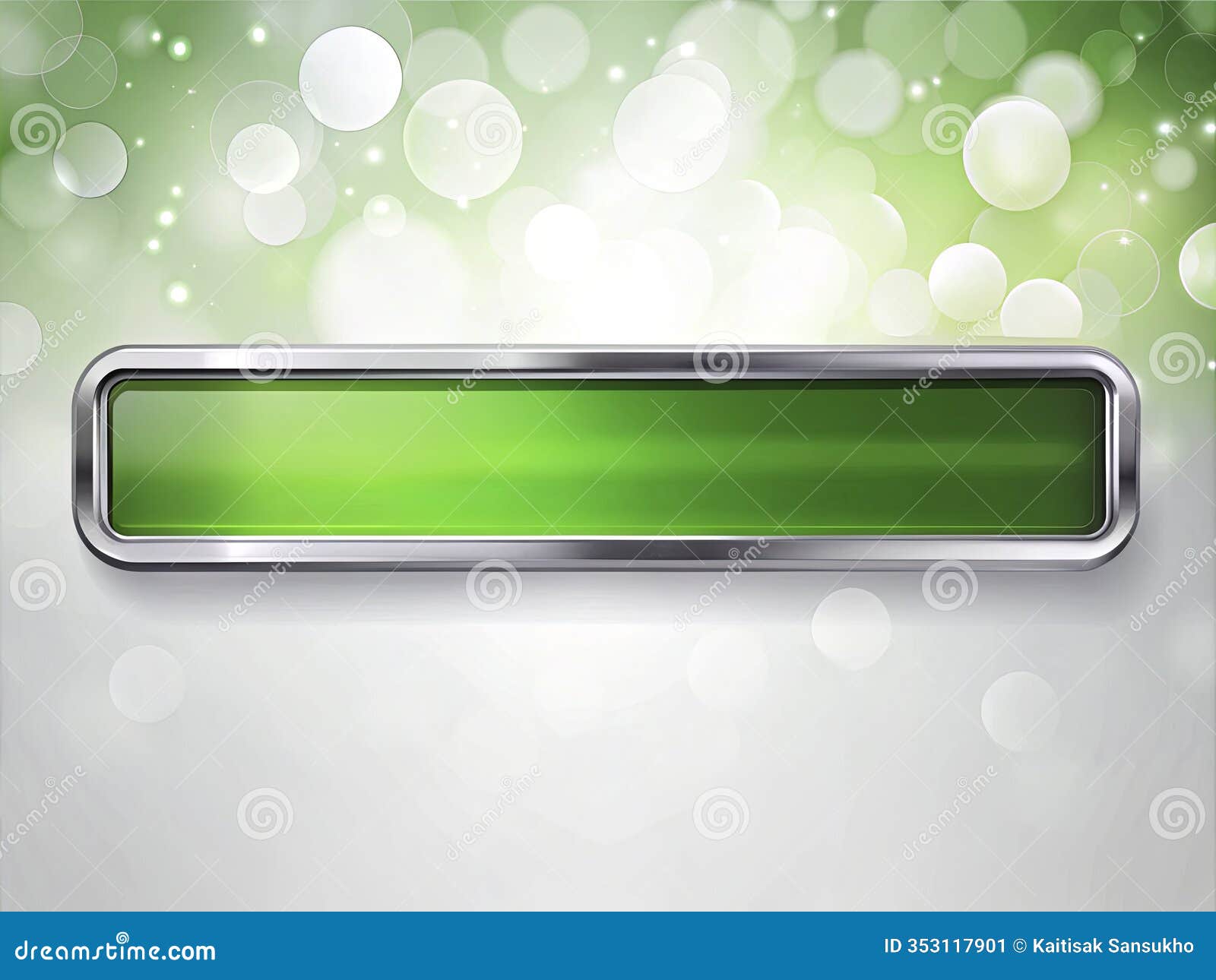Modern Green Progress Bar with Silver Frame a Sleek Loading Indicator ...