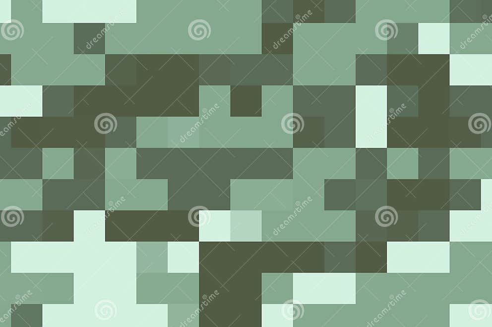 Modern Green Square Pixel Camouflage Pattern with a Sharp Digital ...